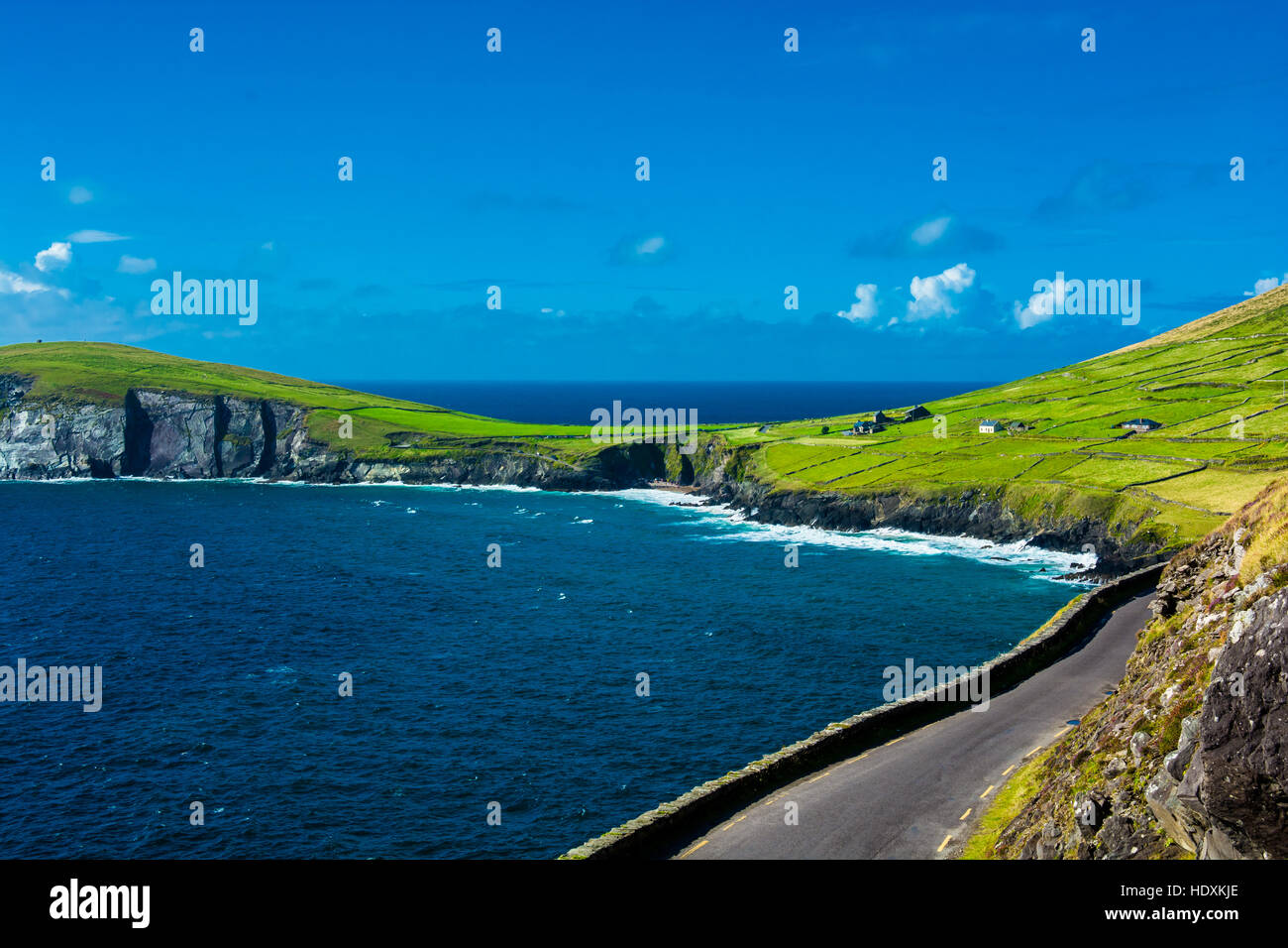 Single Track Coast Road at Slea Head in Ireland Stock Photo - Alamy