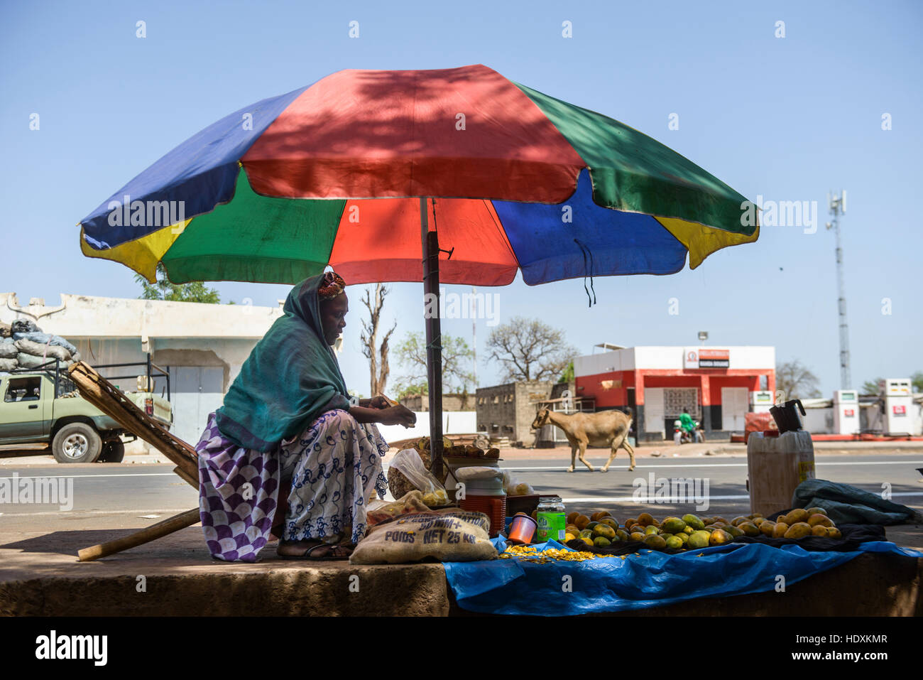 Mango seller, Kedougou, Senegal Stock Photo - Alamy