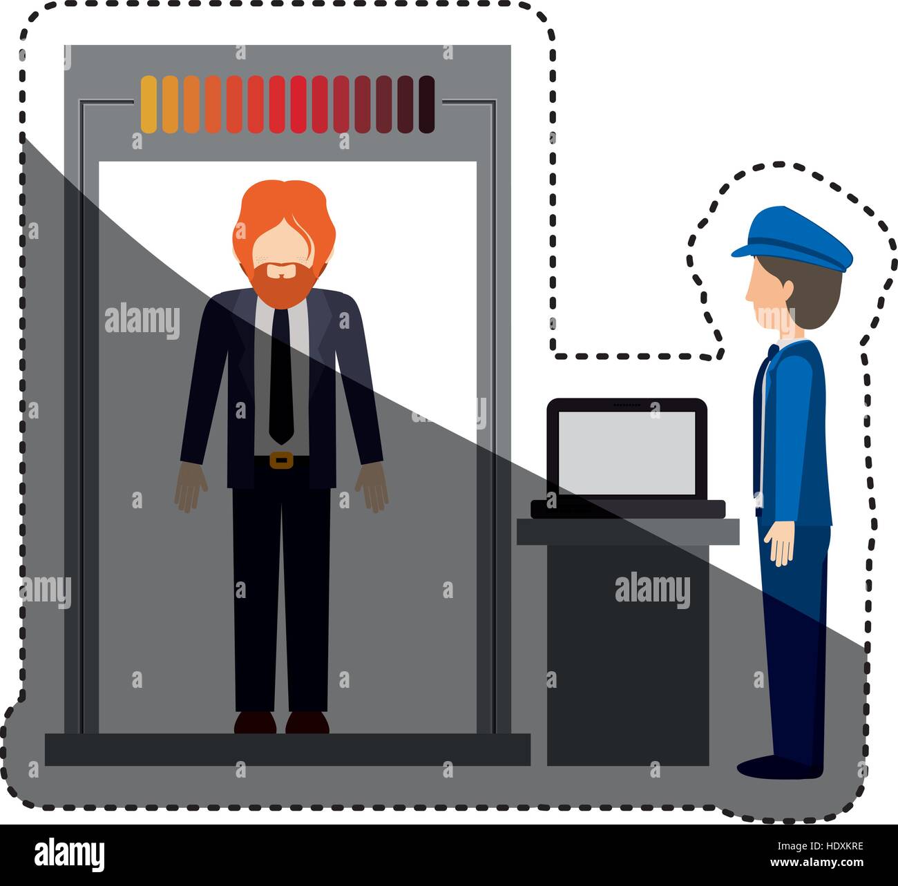 Passenger and security checkpoint design Stock Vector Image & Art - Alamy