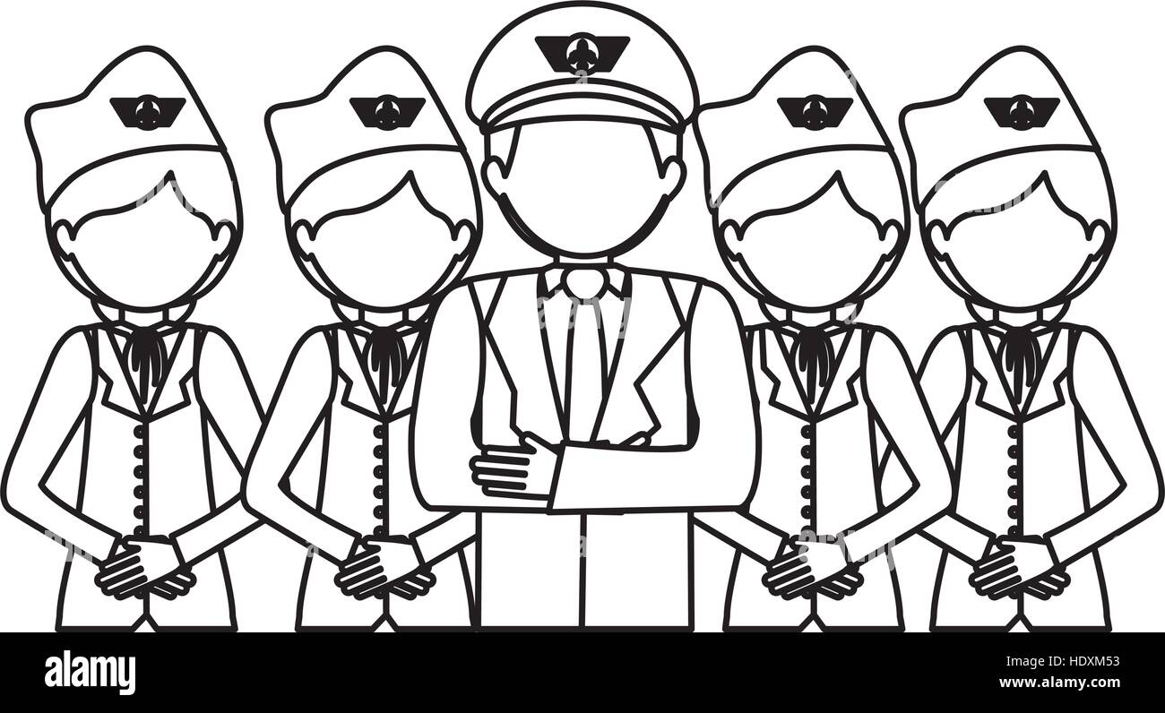 Isolated stewardess and pilot design Stock Vector Image & Art - Alamy