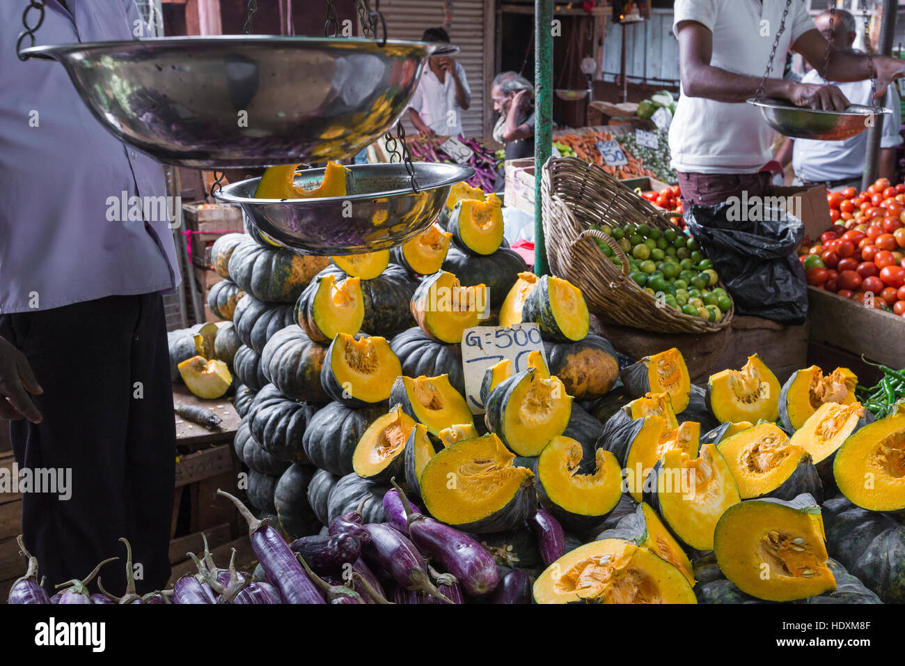 KANDY, SRI LANKA - DECEMBER 01:, 2016: Various vegetables in vegetable ...