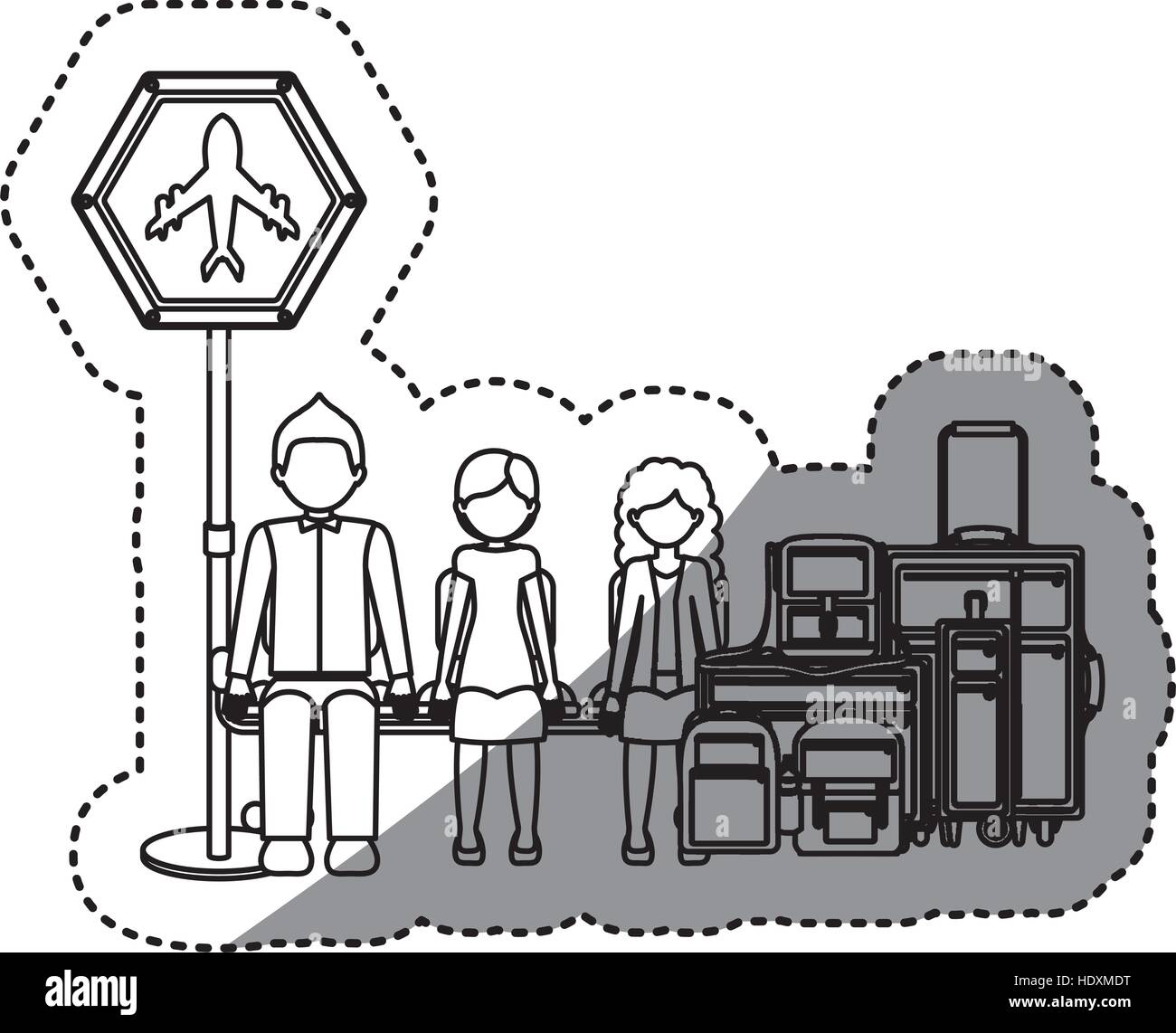 Isolated passanger and baggage design Stock Vector Image & Art - Alamy