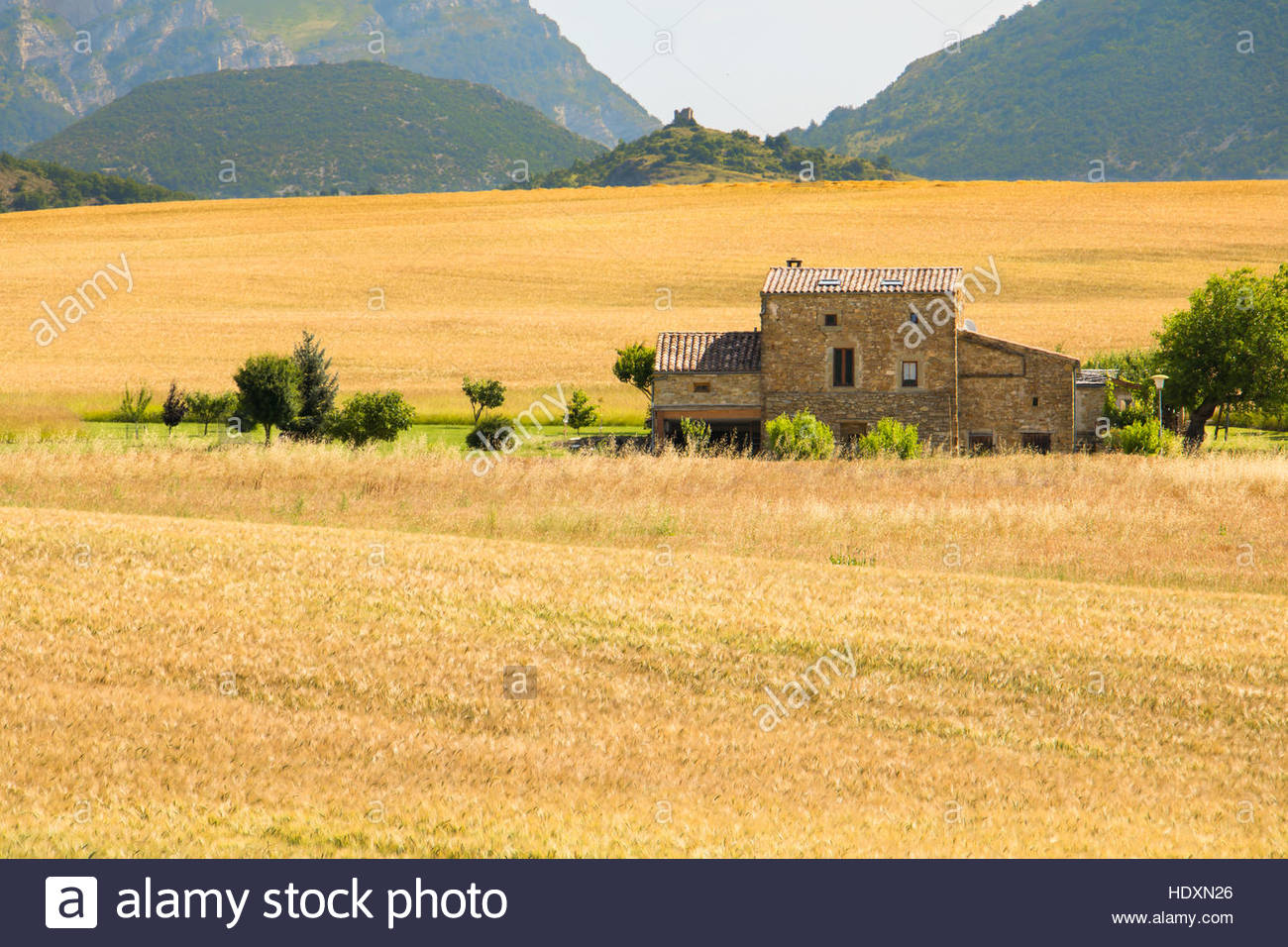Wheat Fields French Farmhouse Stock Photos & Wheat Fields French ...