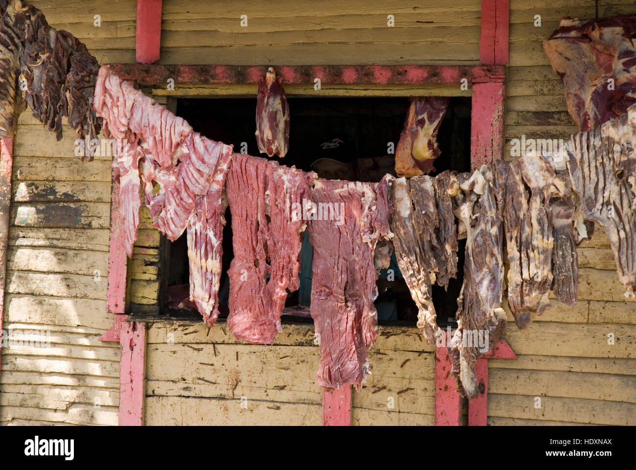 Butcher's shop, Punta Cana, Dominican Republic, Central America Stock ...