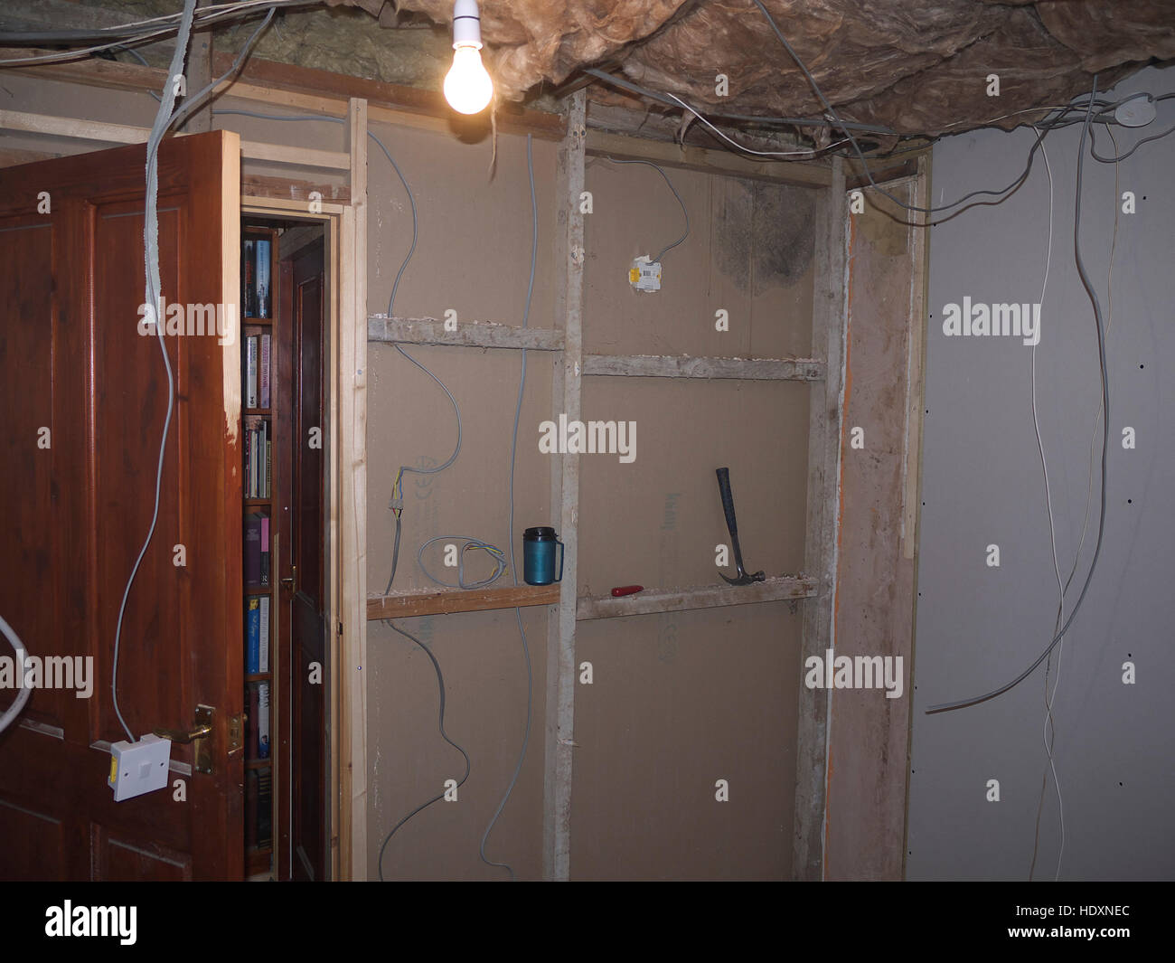 Stud wall under construction Stock Photo - Alamy