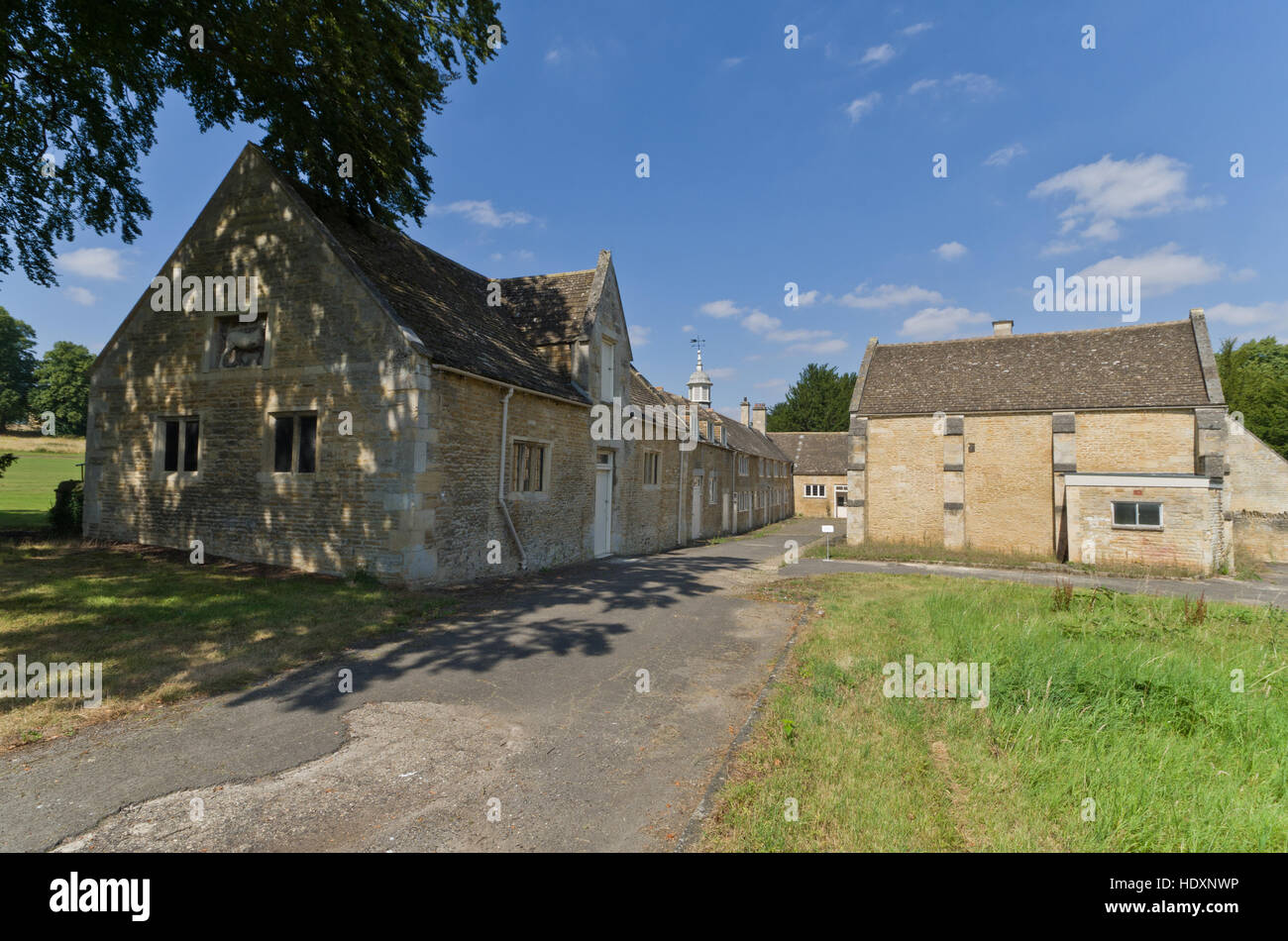 The stable block at Apethorpe Palace, a stately home in ...