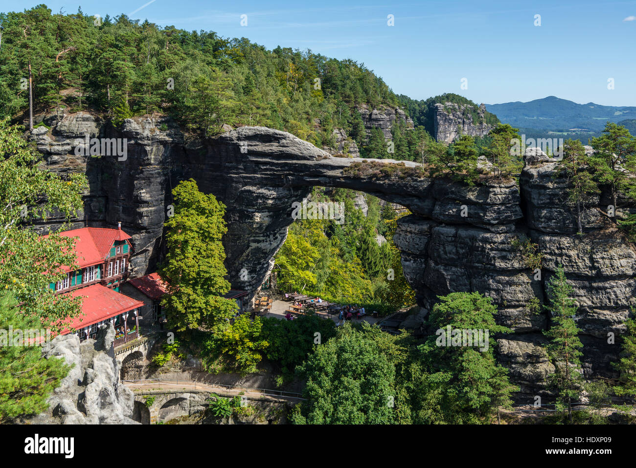 Prebischtor, the largest natural sandstone arch in Europe, Bohemian ...
