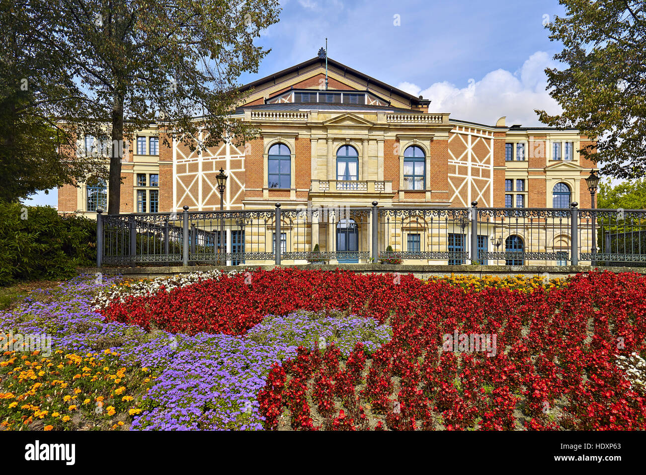 Bayreuth Festival Theatre, Upper Franconia, Bavaria, Germany Stock ...