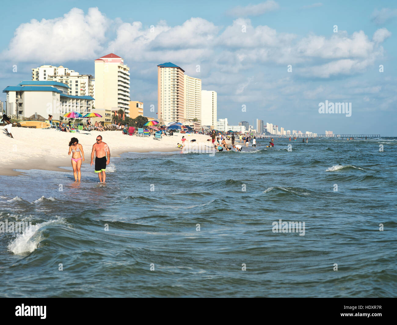 Bright summer day at Panama City Beach, Florida Stock Photo - Alamy