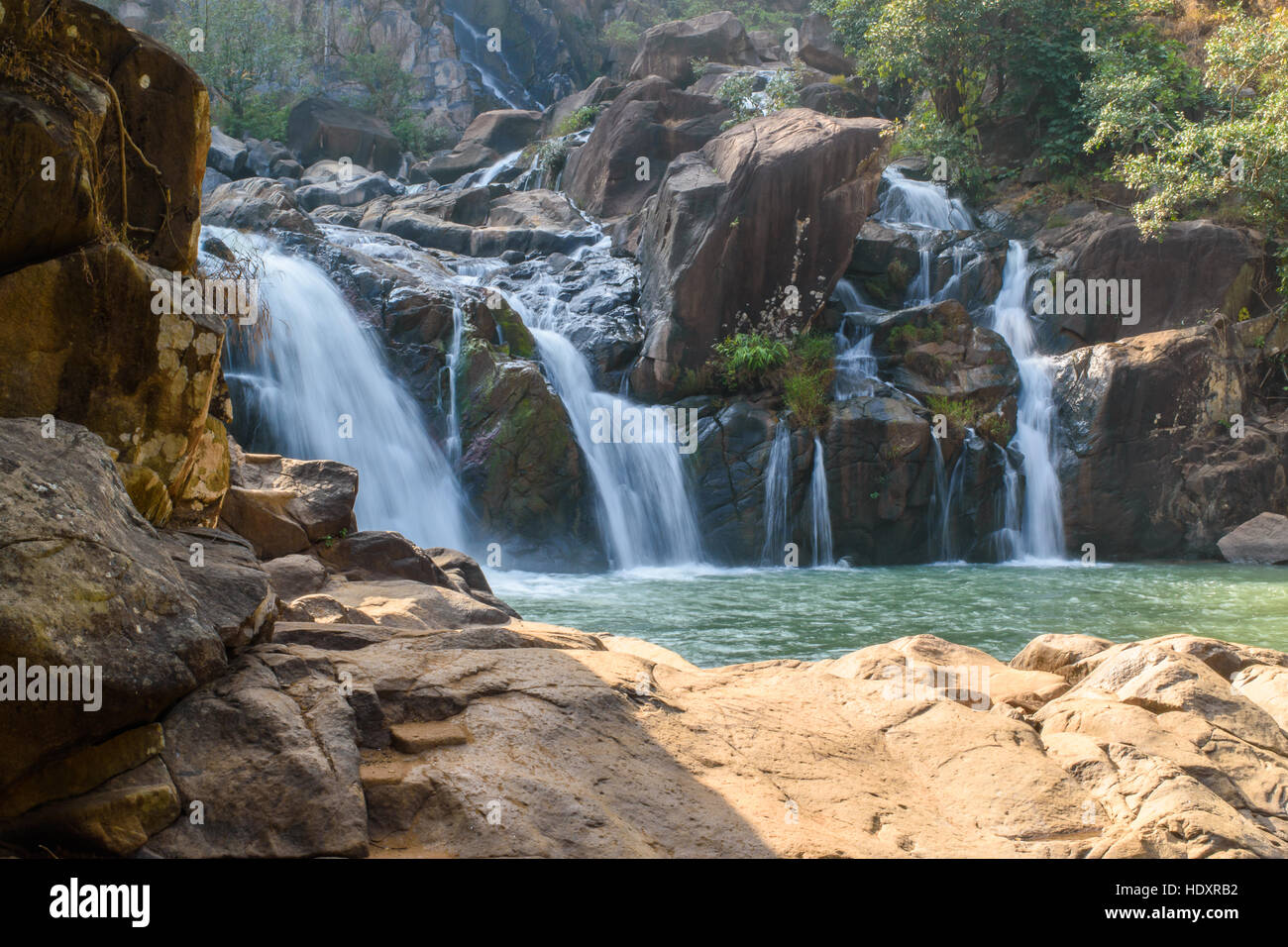 The Lodh Falls (also known as Burhaghat Falls) is a waterfall in a mid ...