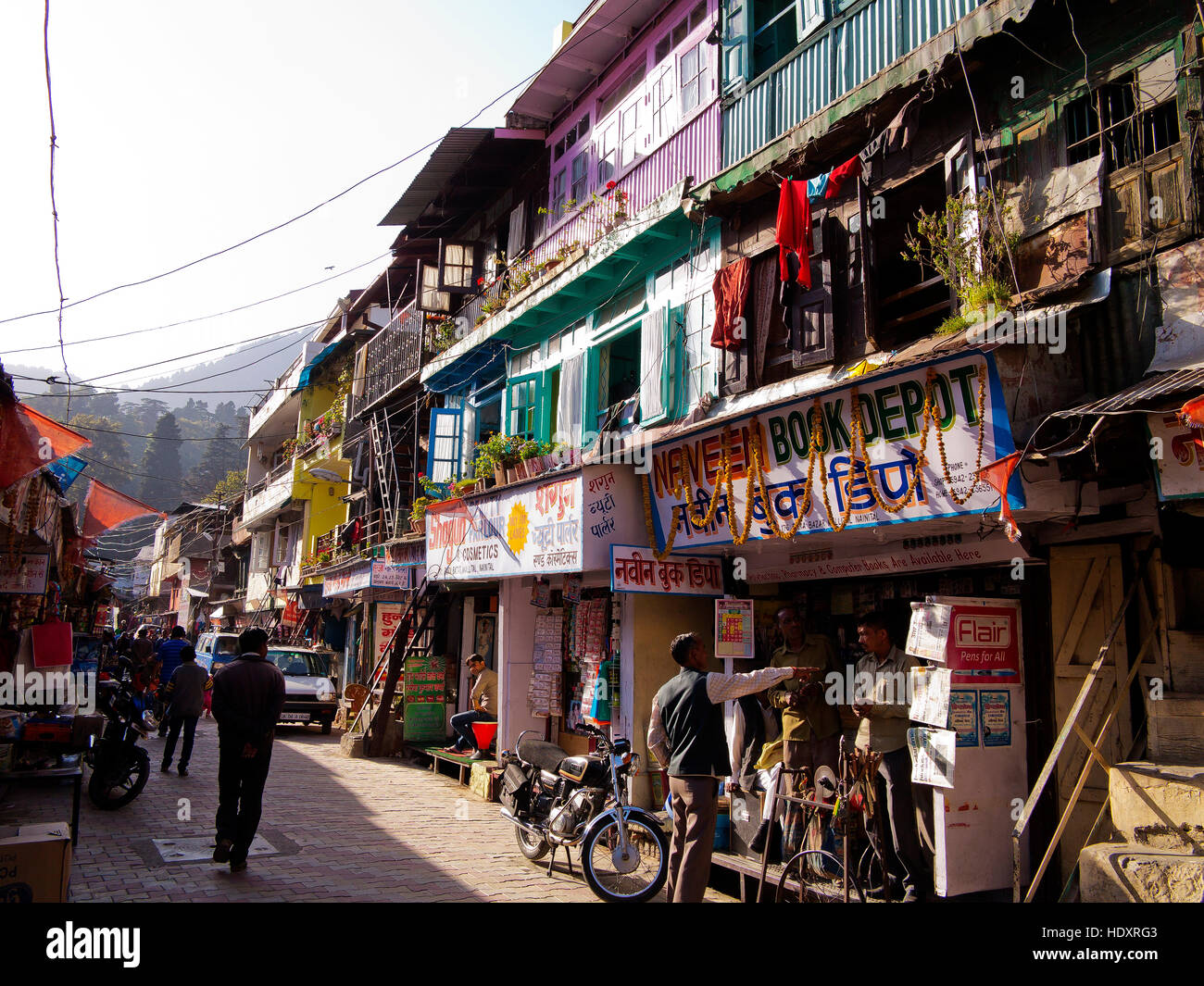 Bara Bazaar where the main shops are concentrated at Naini Tal, Malital ...