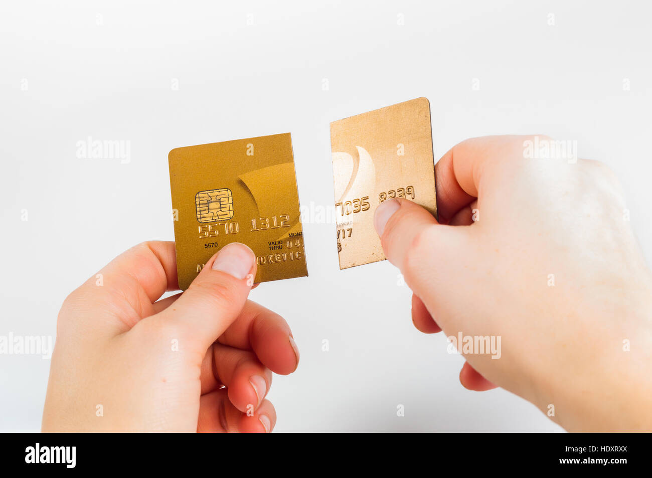 Cutting up credit card hi-res stock photography and images - Alamy