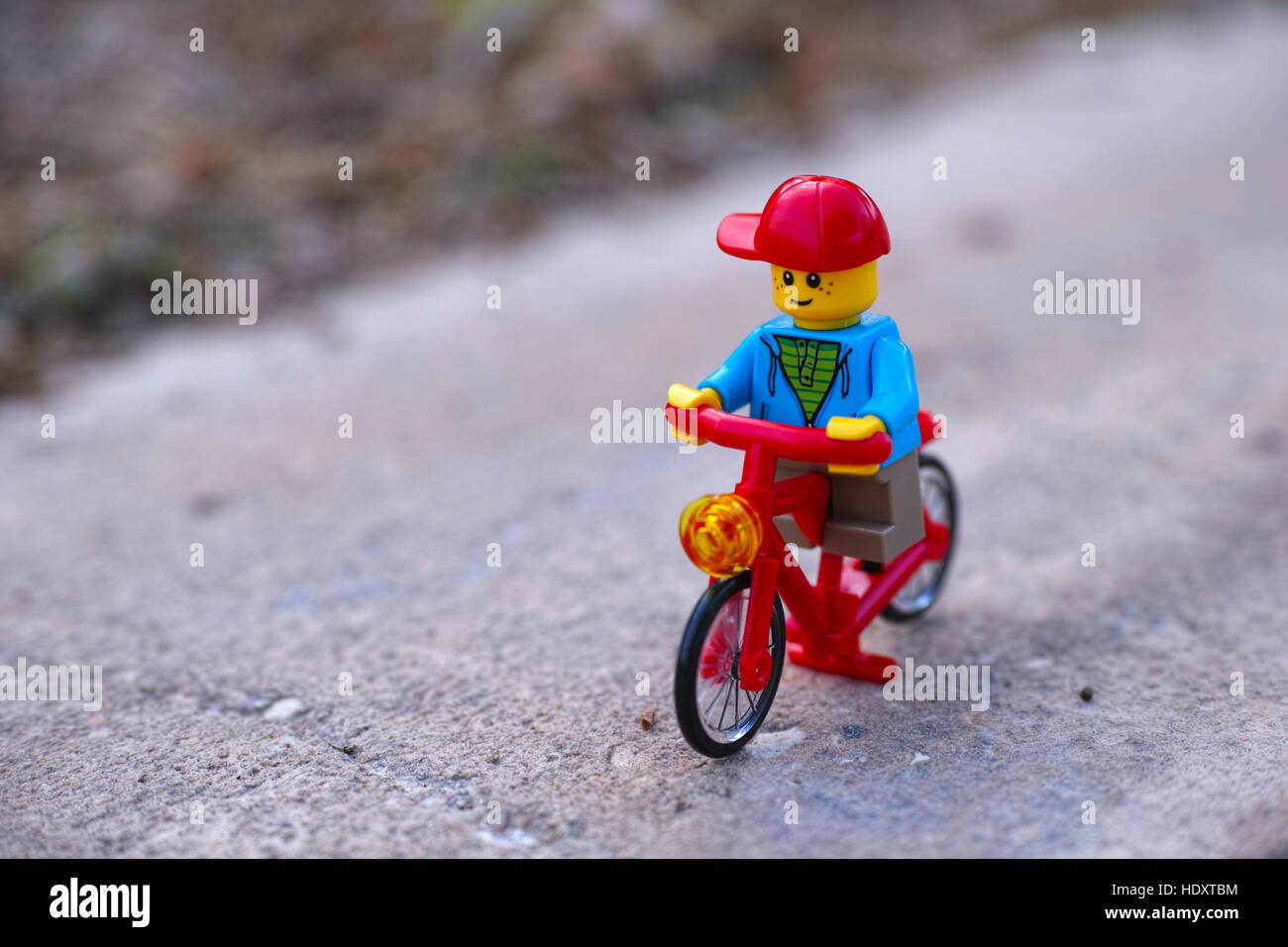 Bicycle path plastic road hi-res stock photography and images - Alamy