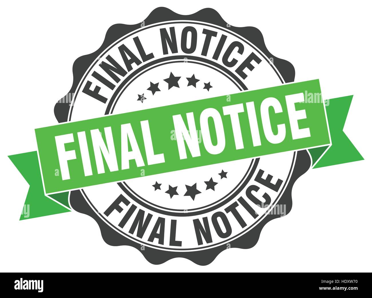 final notice stamp. sign. seal Stock Vector Image & Art - Alamy