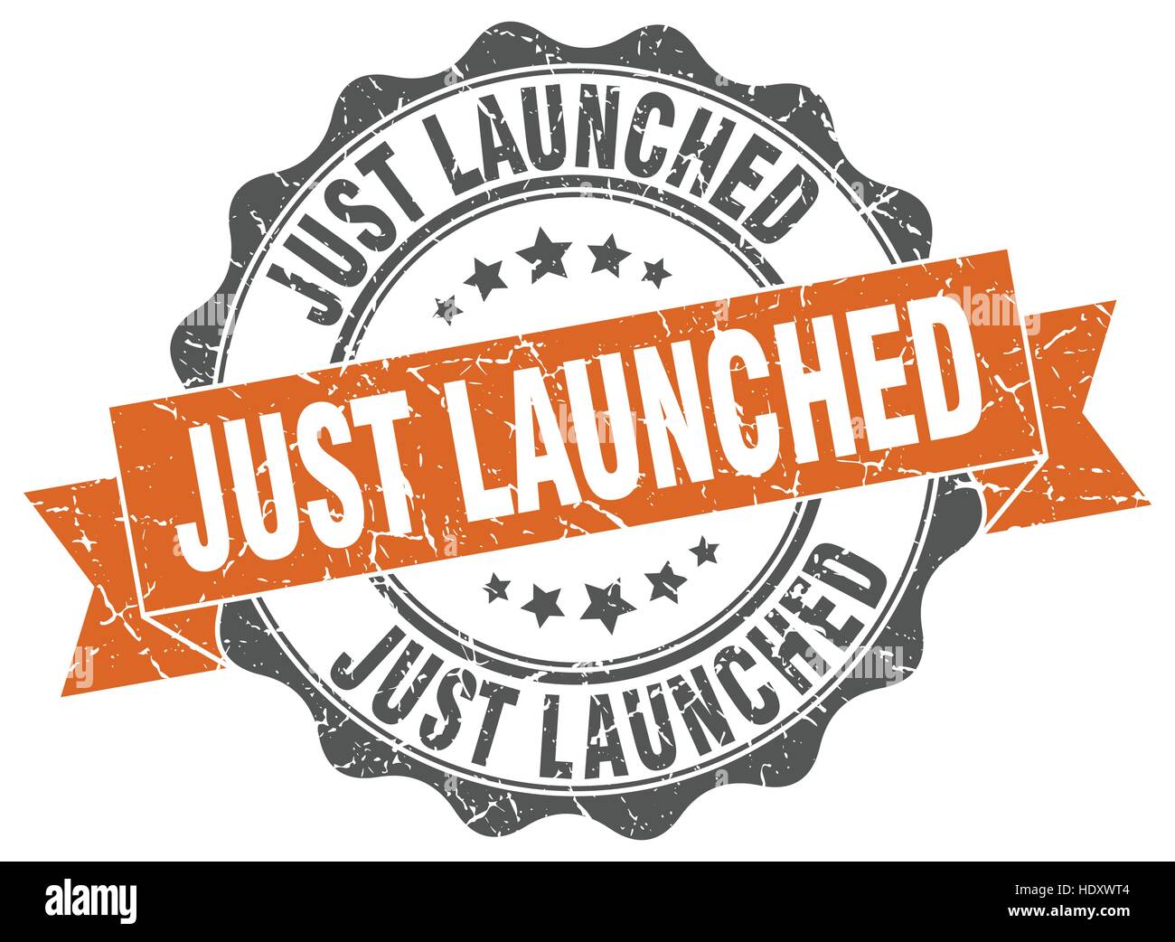 Launched stamp sign round hi-res stock photography and images - Alamy