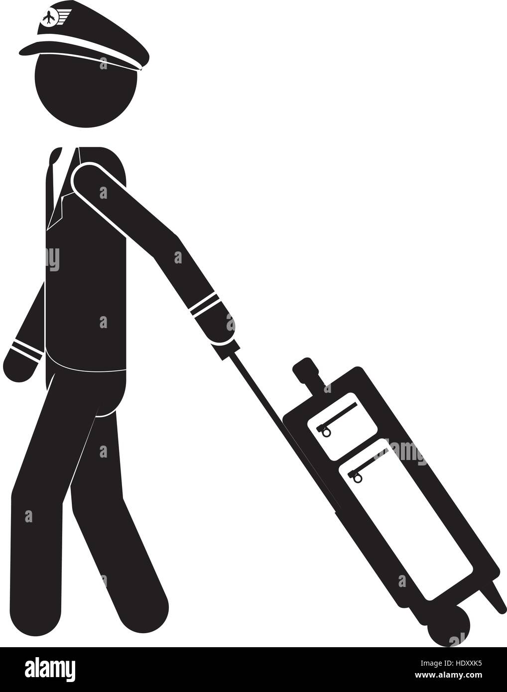 Pilot icon. Airport travel trip and tourism theme. Isolated design ...