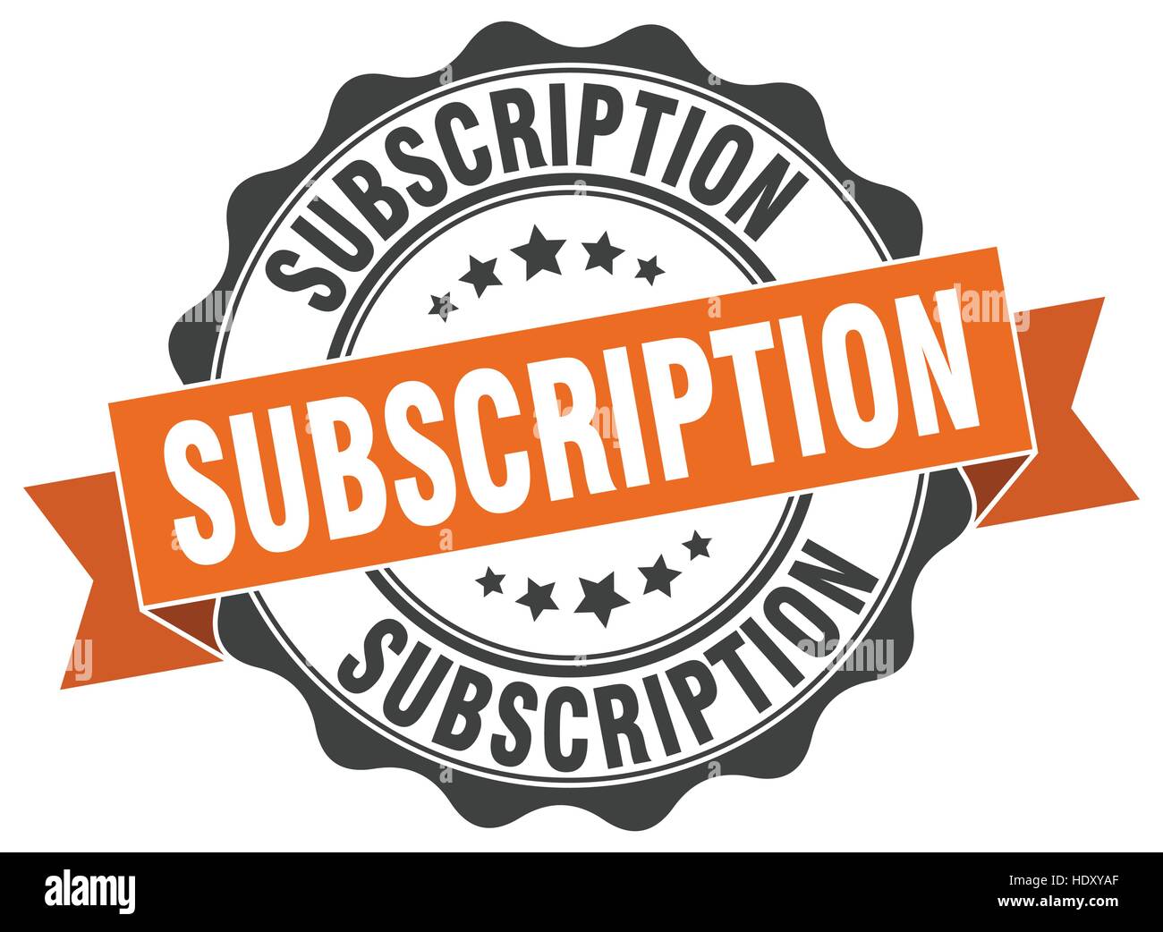 Subscription stamp sign round hi-res stock photography and images - Alamy