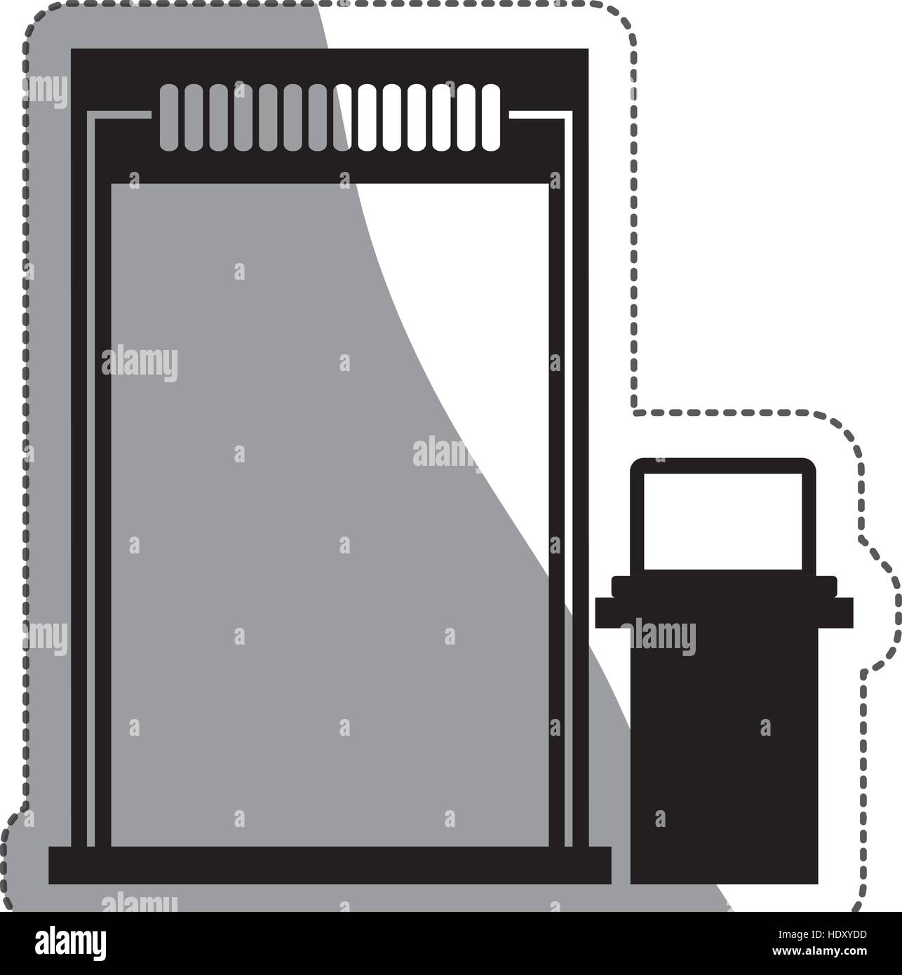 Security checkpoint icon. Airport travel trip and tourism theme ...