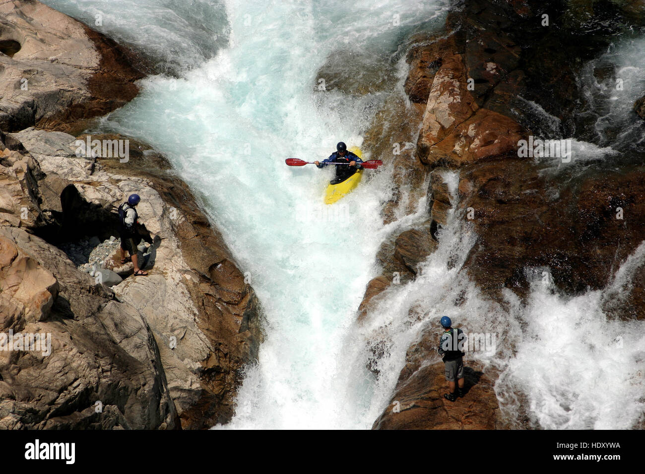 Whitewater kayaking in the Chelan River Gorge Stock Photo - Alamy