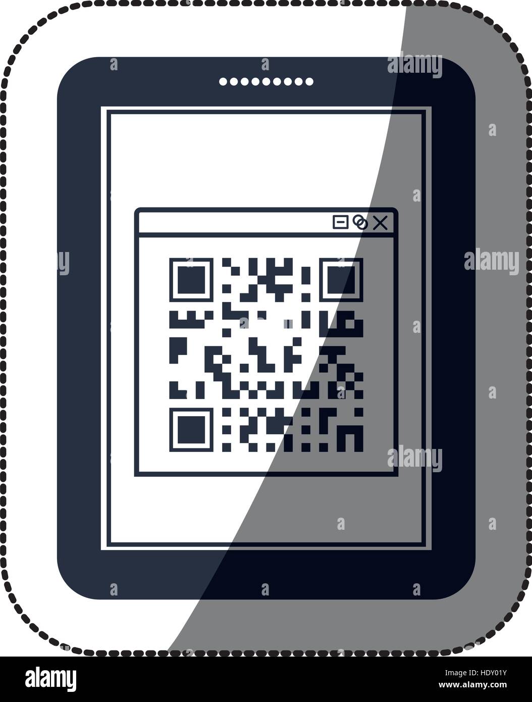 Isolated qr code and tablet design Stock Vector Image & Art - Alamy