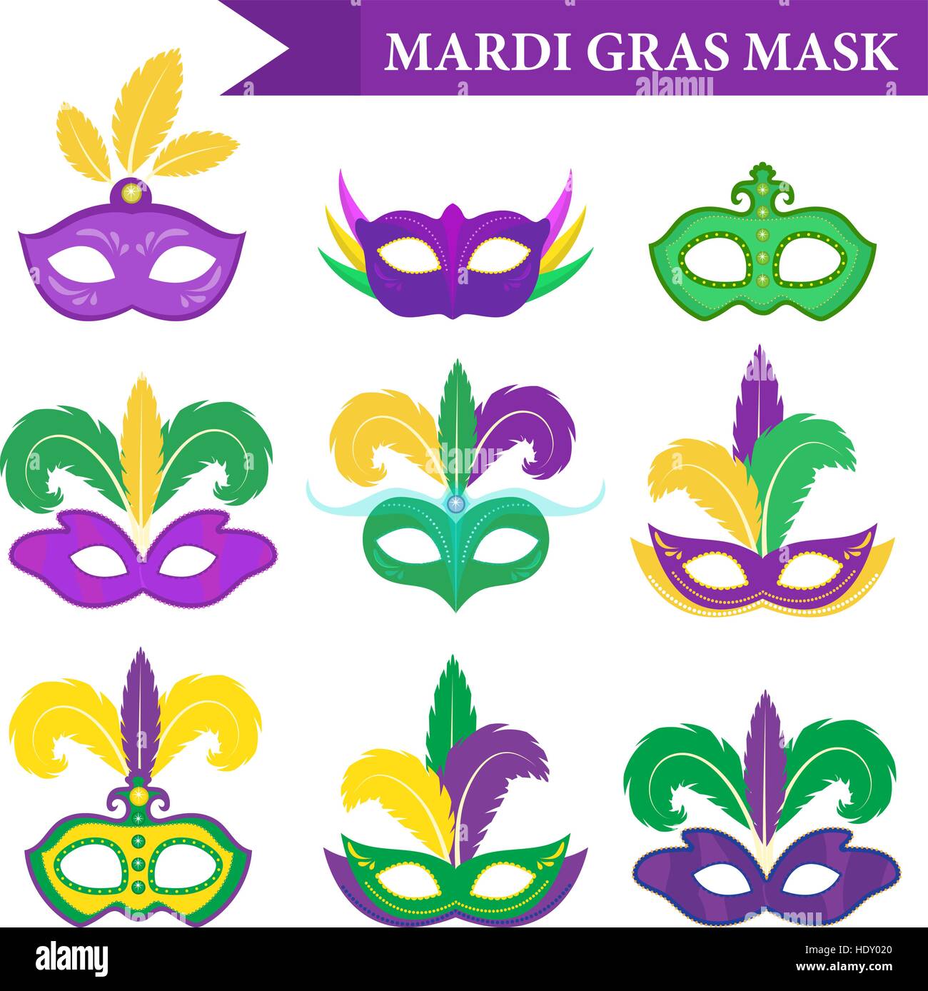 Mardi Gras Masks Clip Art