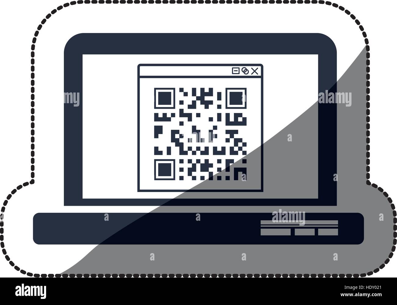 Barcode bar code laptop data Stock Vector Images - Alamy