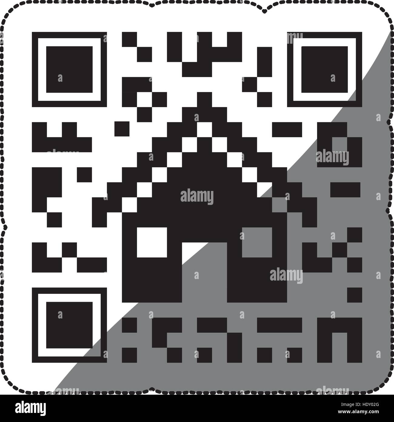 Isolated qr code and house design Stock Vector Image & Art - Alamy