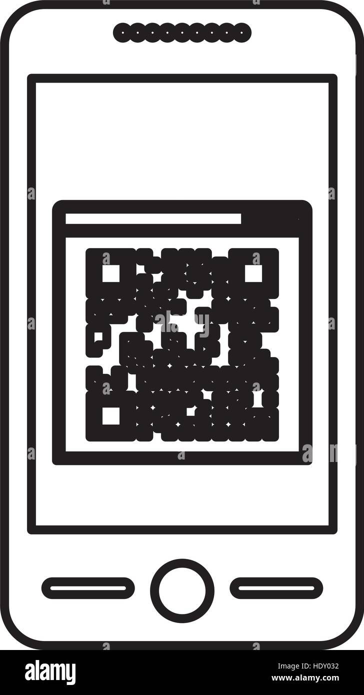 Isolated qr code and smartphone design Stock Vector Image & Art - Alamy