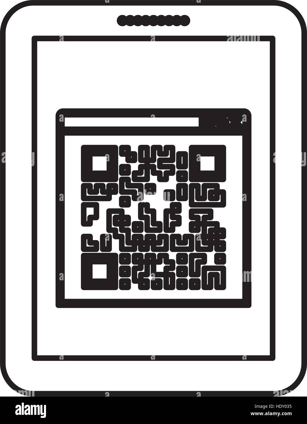 Isolated qr code and tablet design Stock Vector Image & Art - Alamy