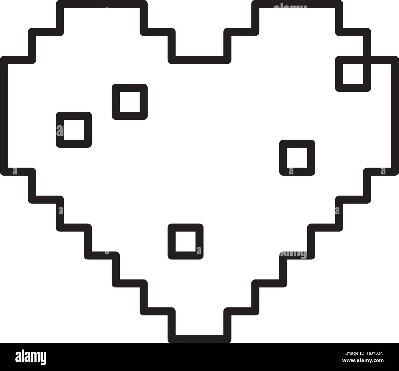Isolated pixel heart design Stock Vector Image & Art - Alamy