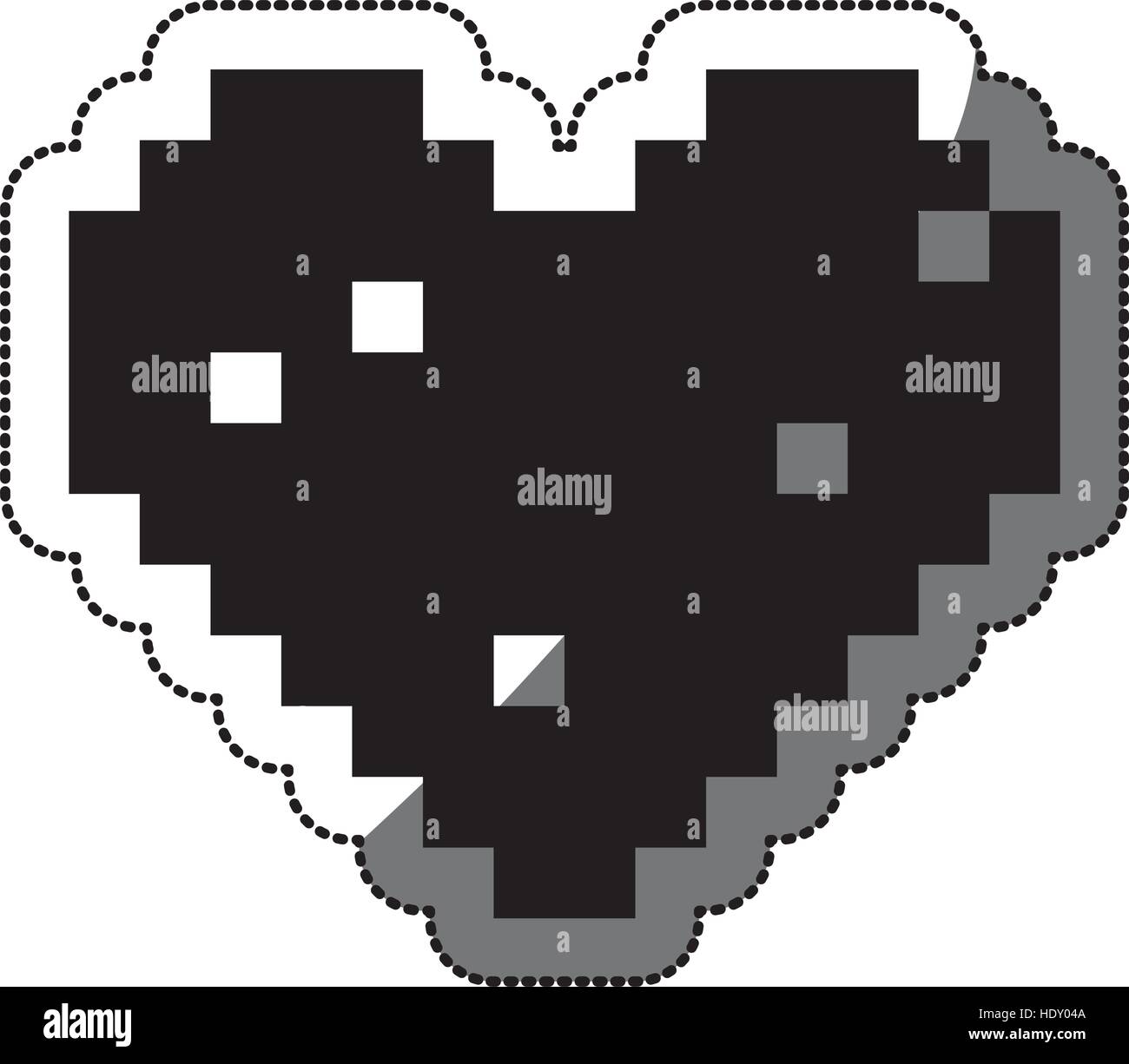 Isolated pixel heart design Stock Vector Image & Art - Alamy