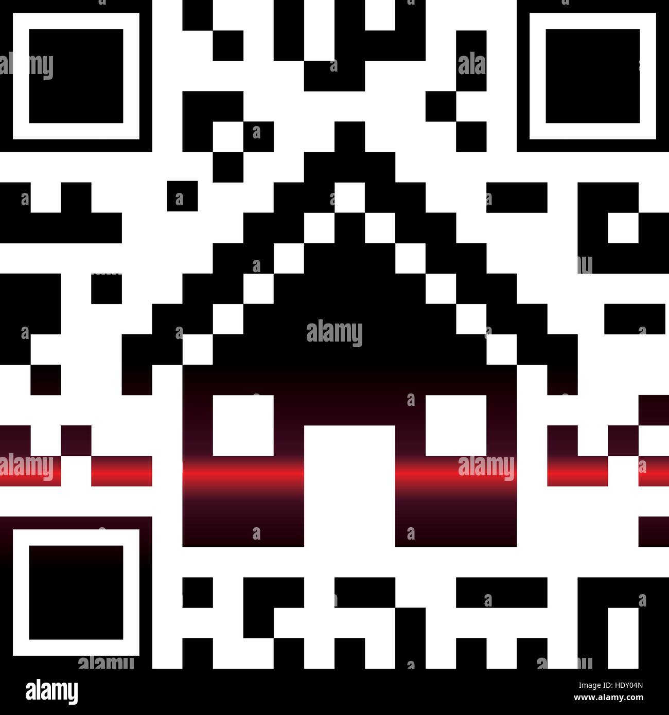 Isolated qr code and house design Stock Vector Image & Art - Alamy