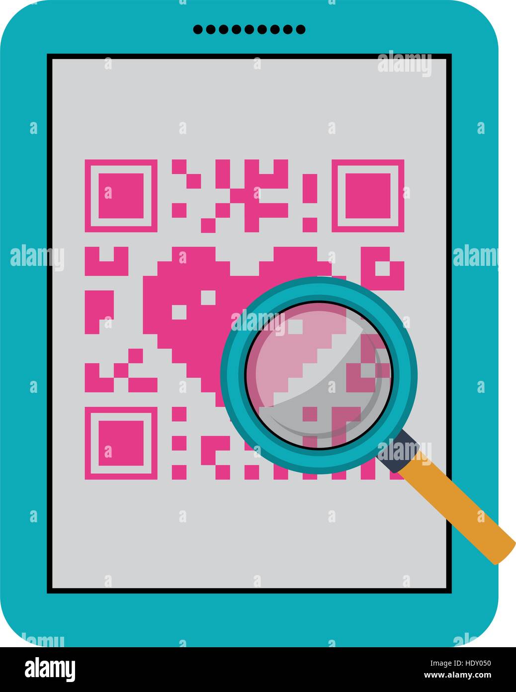 Isolated qr code and tablet design Stock Vector Image & Art - Alamy