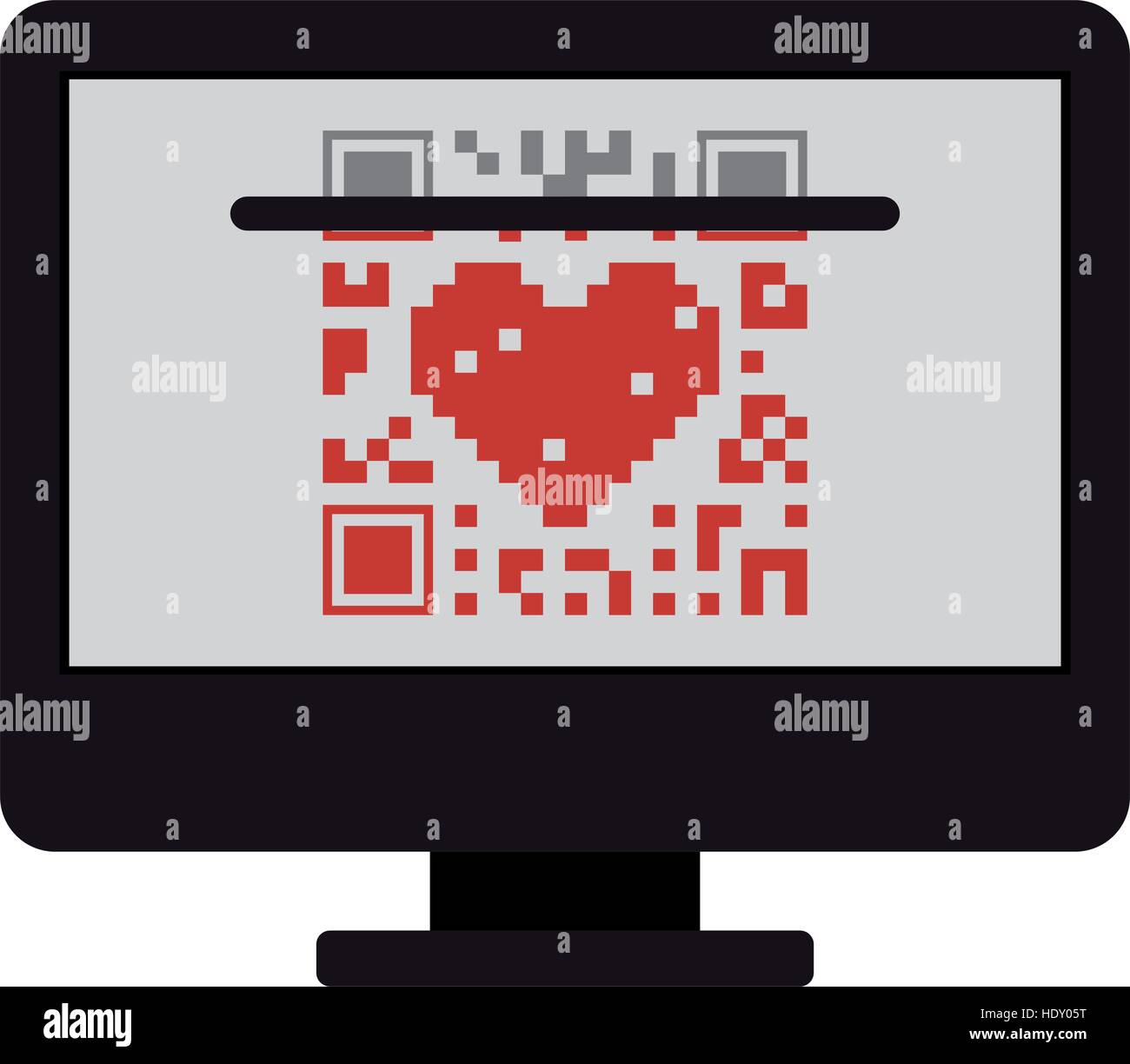 Isolated qr code and computer design Stock Vector Image & Art - Alamy