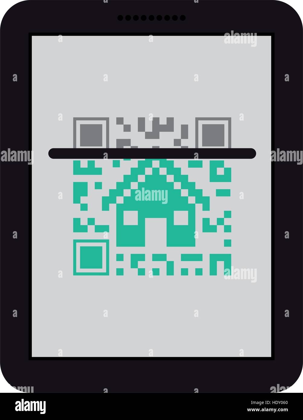 Isolated qr code and tablet design Stock Vector Image & Art - Alamy