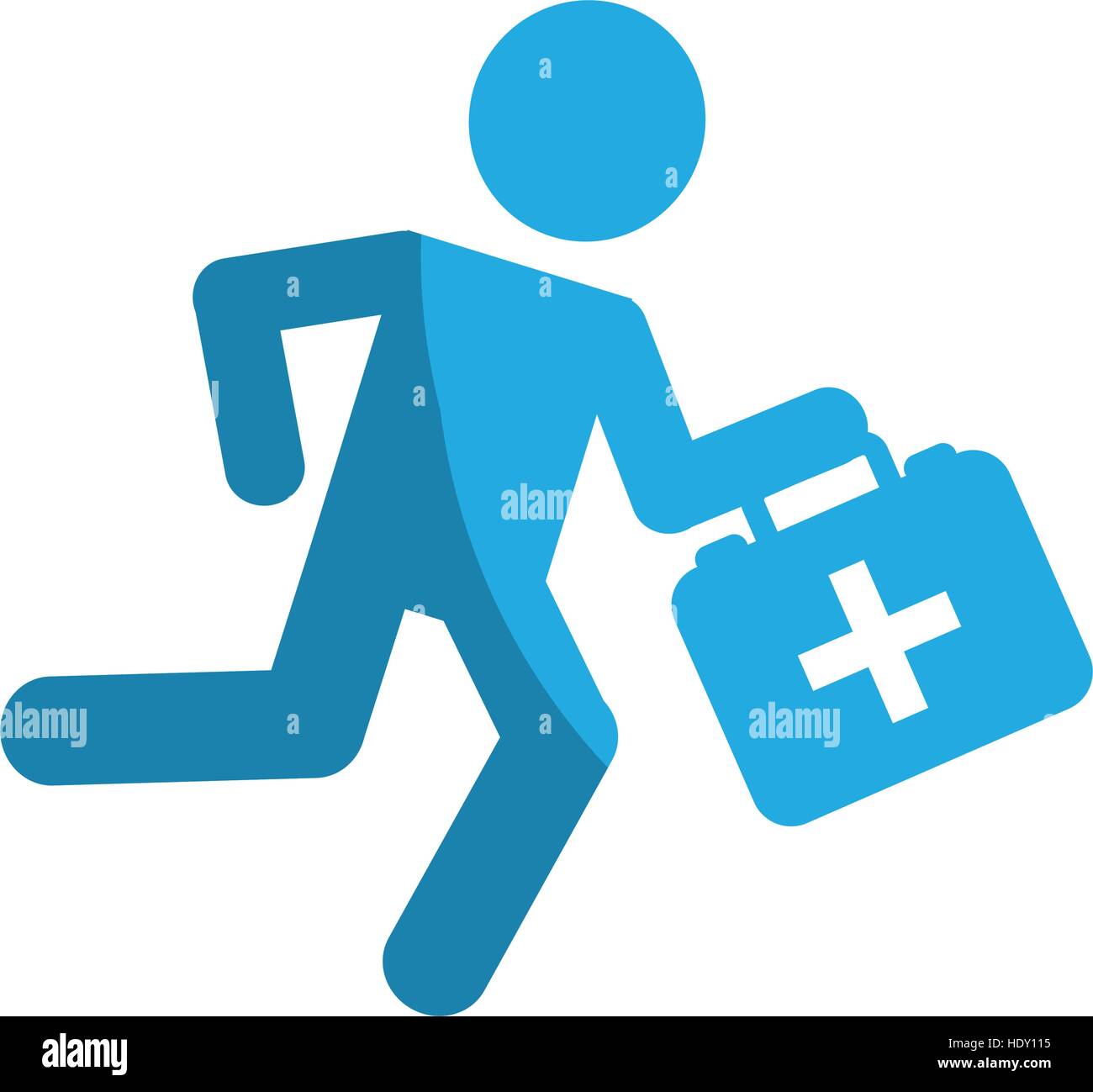 paramedic running with medical kit vector illustration design Stock ...