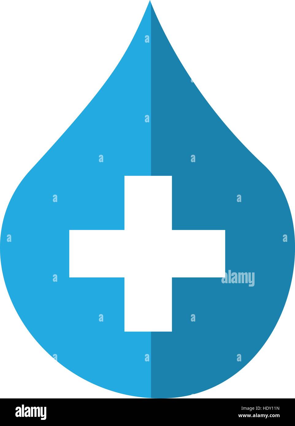 drop with cross medical vector illustration design Stock Vector Image ...