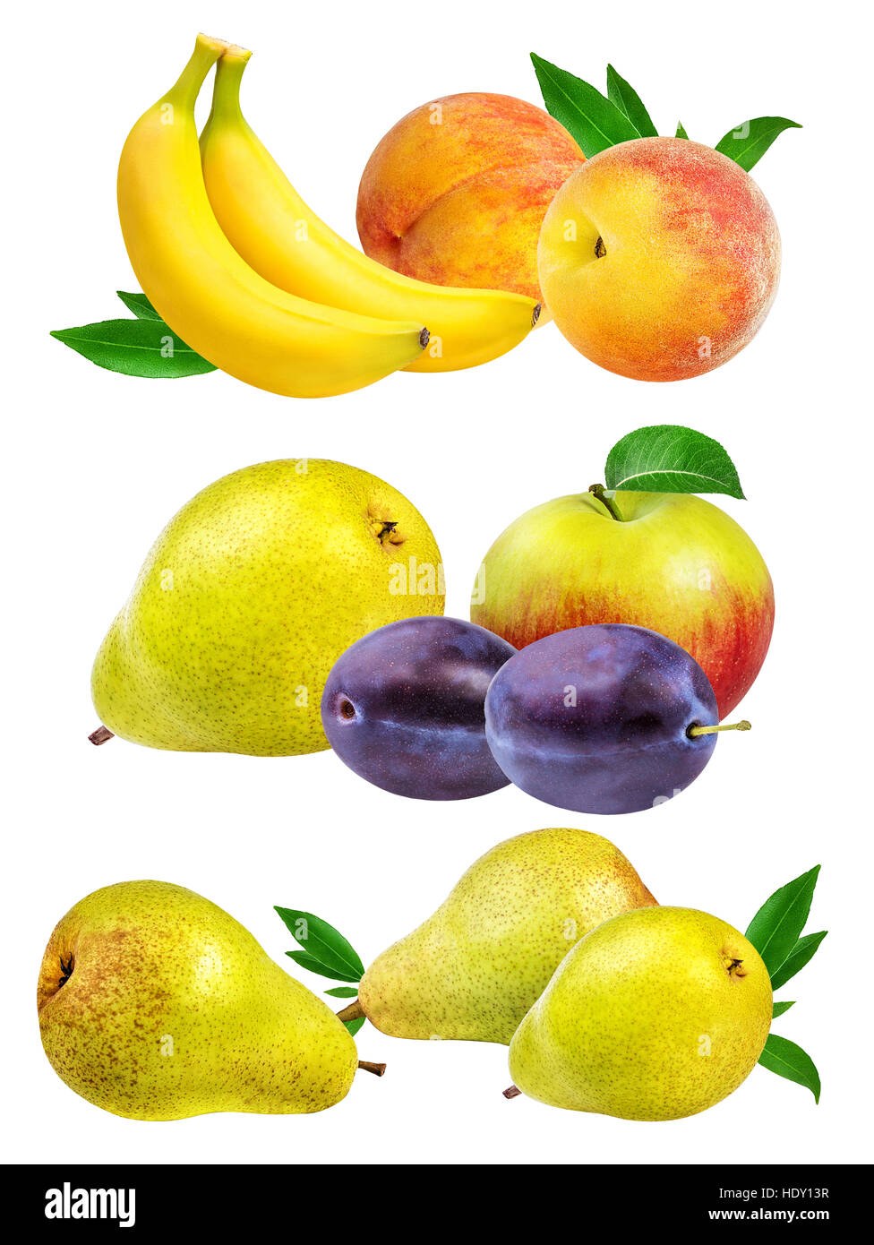 Collection of fruits isolated on white background Stock Photo - Alamy