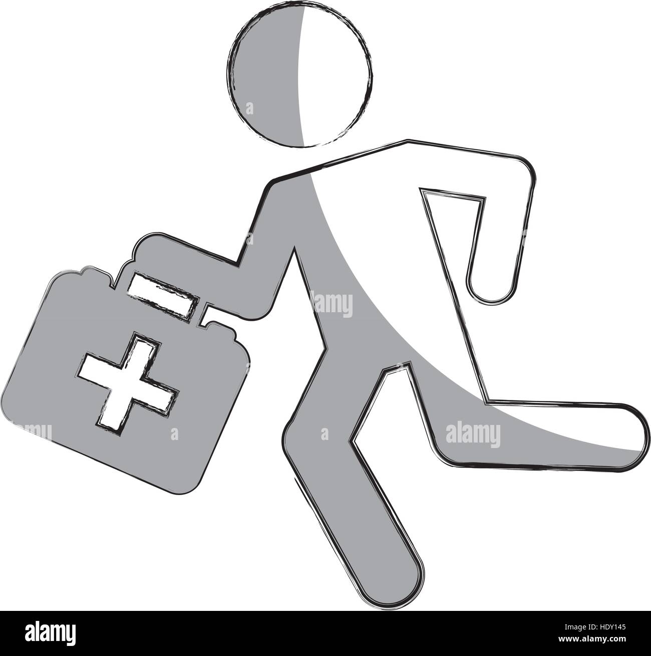 paramedic running with medical kit vector illustration design Stock ...