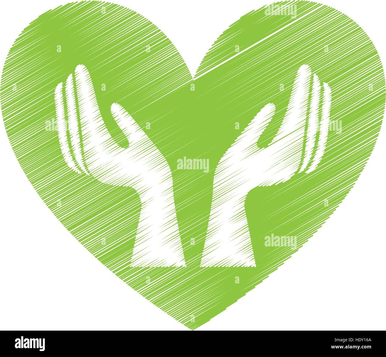 heart with hands human icon vector illustration design Stock Vector ...