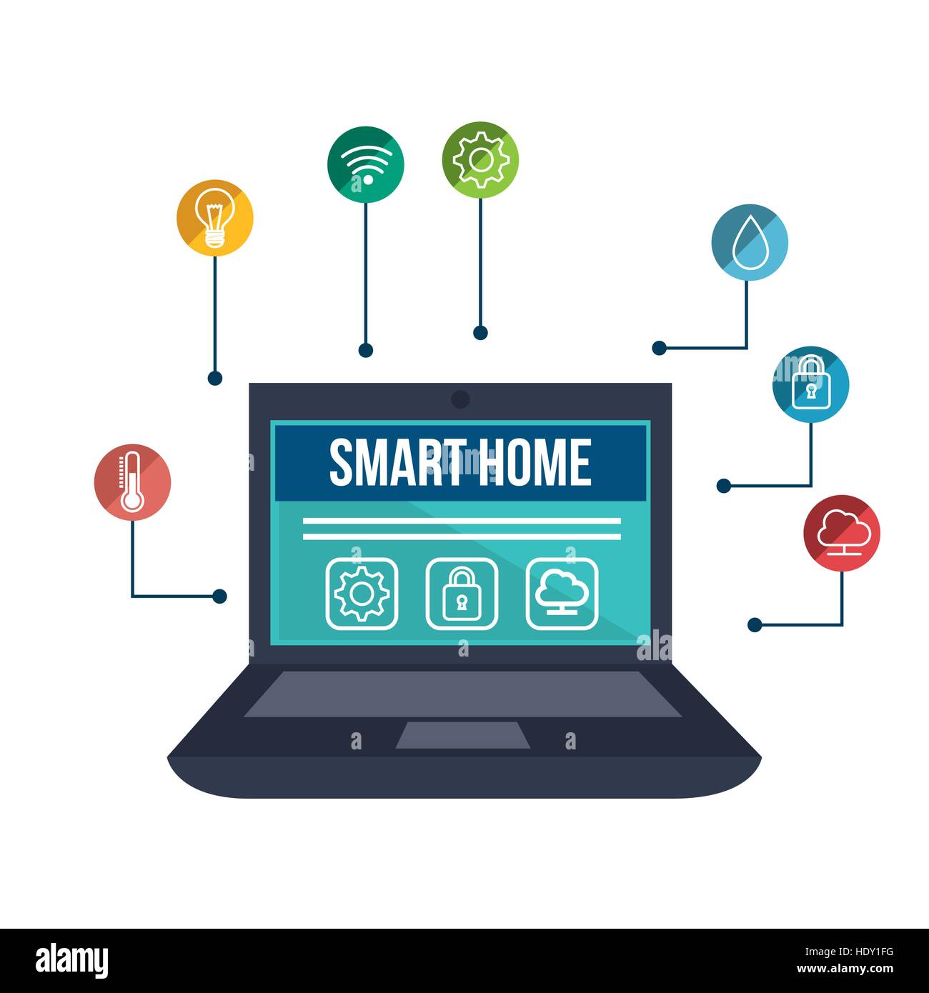 smart home automation tech vector illustration design Stock Vector ...