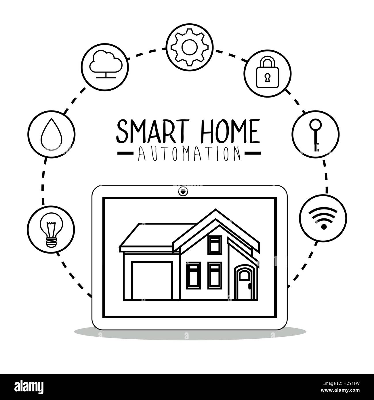 smart home automation tech vector illustration design Stock Vector ...