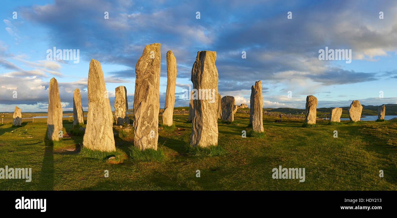 Panorama of Calanais Standing Stones central stone circle erected ...