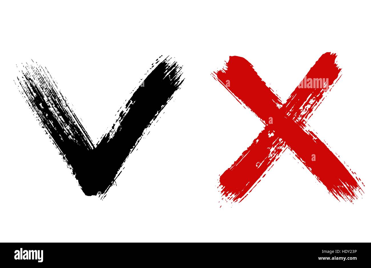 X mark Yes symbol painted Stock Vector Image & Art - Alamy