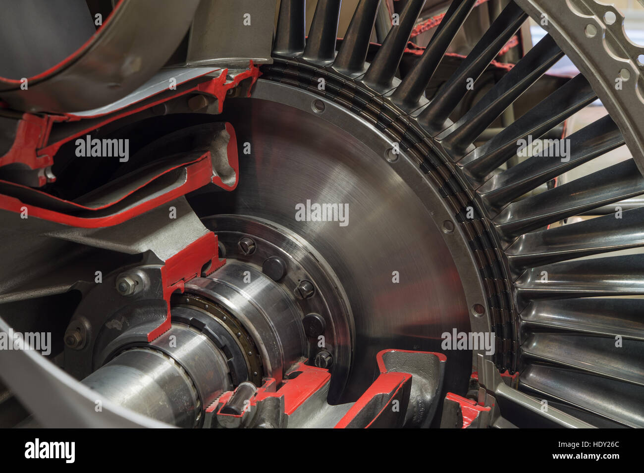 Detailed exposure of a turbo jet engine Stock Photo - Alamy