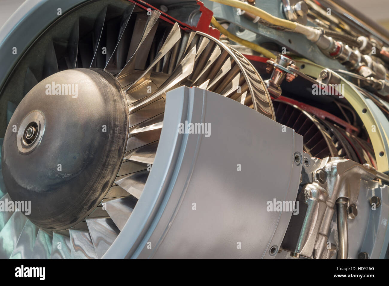 Detailed exposure of a turbo jet engine Stock Photo - Alamy