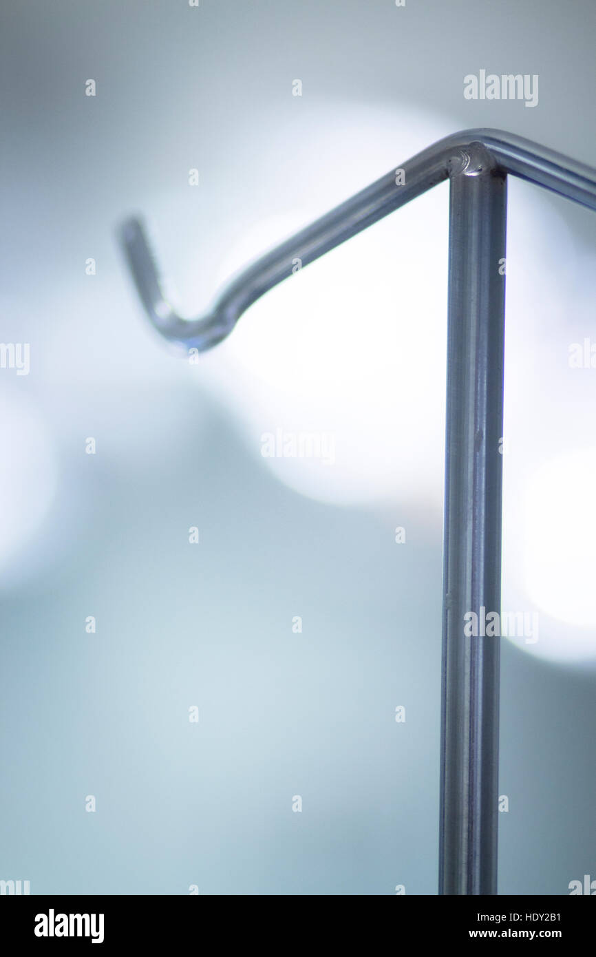 Medical intravenous IV drip stand in hospital used to replace liquids ...