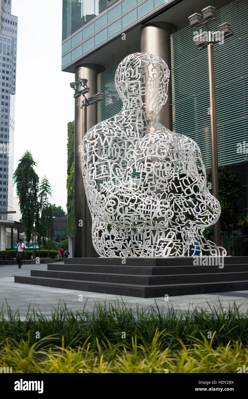 Giant Sculpture of a Man Letters Stock Photo - Alamy
