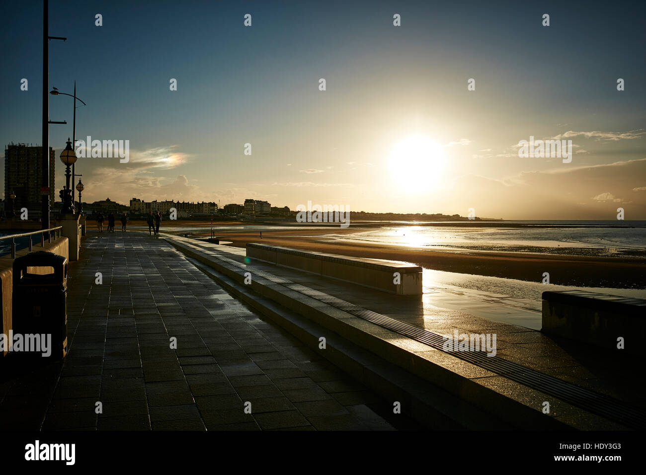 Margate promenade during a sunset Stock Photo - Alamy