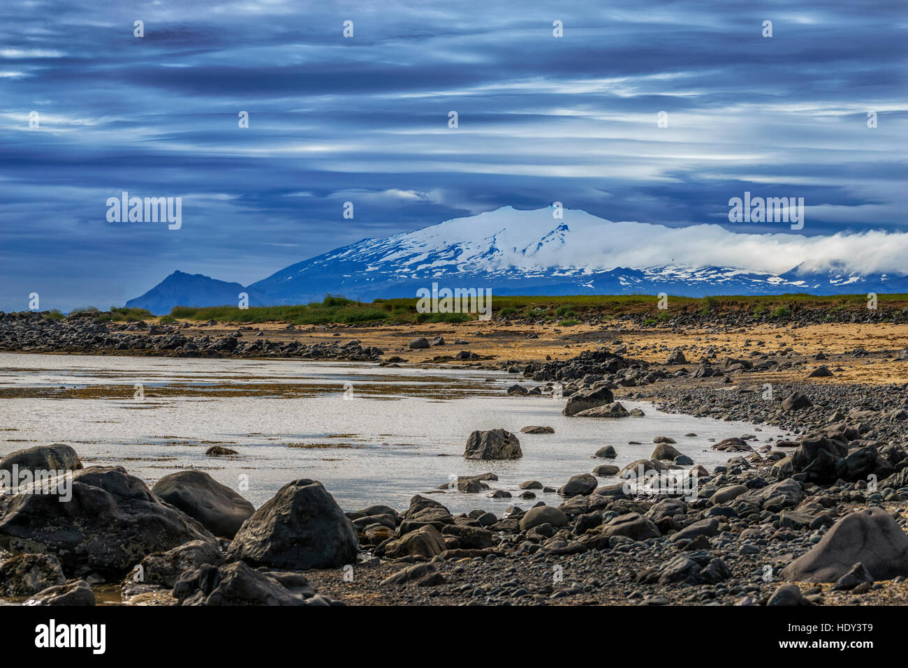 Coastline-The Snaefellsjokull National Park, Snaefellsjokull Glacier ...